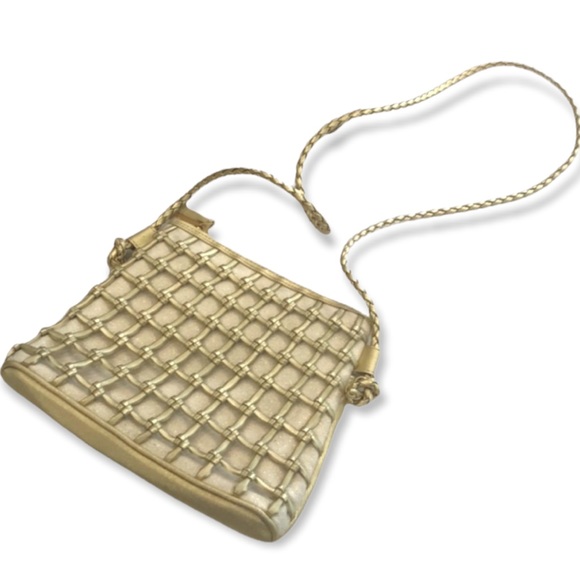 Tiannl | Bags | Tiannl Vintage Unique Gold Macrame Braided Crossbody ...